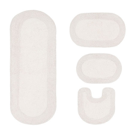 Home Weavers Double Ruffle 4-Pc. Bath Rug Set - Natural
