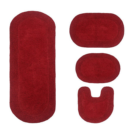 Click here for Home Weavers Double Ruffle 4-Pc. Bath Rug Set - Re... prices