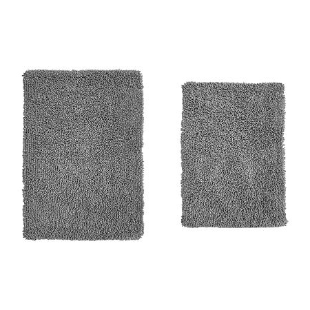 Home Weavers Fantasia 2-Pc. Bath Rug Set - Grey