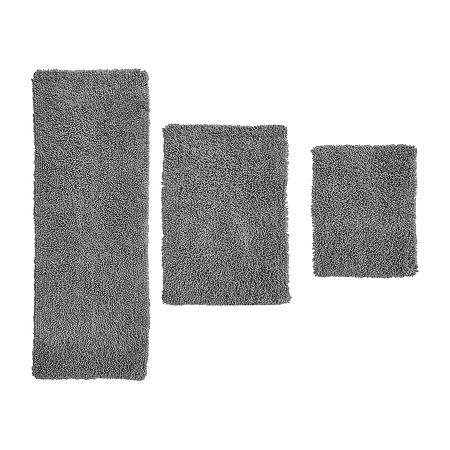 Home Weavers Fantasia 3-Pc. Bath Rug Set - Grey