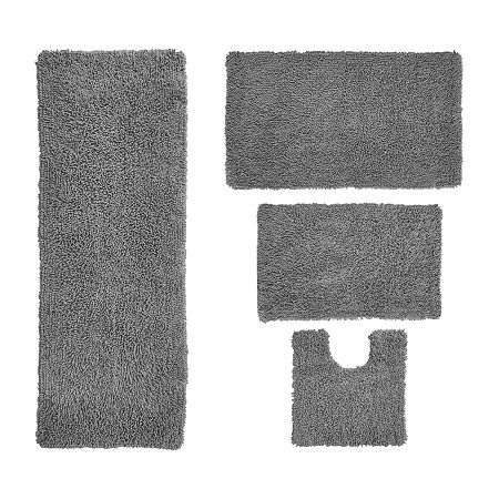 Home Weavers Fantasia 4-Pc. Bath Rug Set - Grey