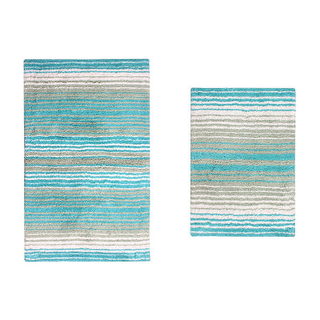 Home Weavers Gradiation 2-Pc. Bath Rug Set - Turquoise