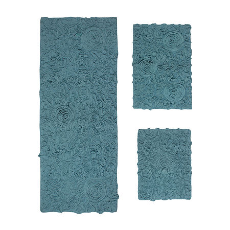 Home Weavers Modesto 3-Pc. Bath Rug Set - Turquoise