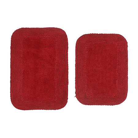 Home Weavers Radiant 2-Pc. Bath Rug Set - Red
