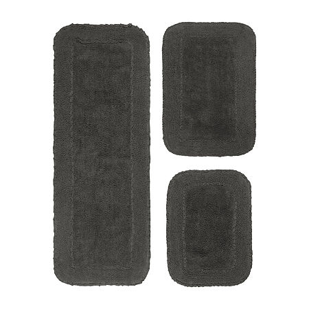 Home Weavers Radiant 3-Pc. Bath Rug Set - Gray