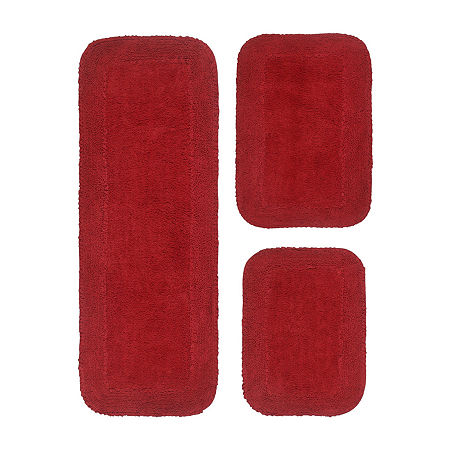 Home Weavers Radiant 3-Pc. Bath Rug Set - Red