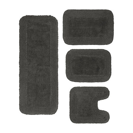 Home Weavers Radiant 4-Pc. Bath Rug Set - Gray