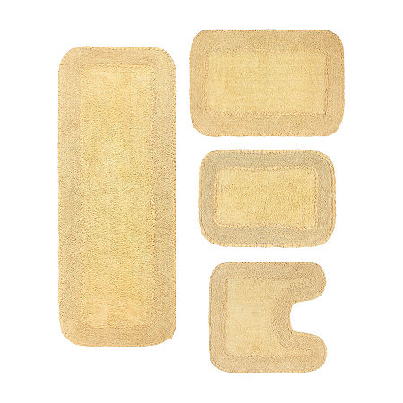 Home Weavers Radiant 4-Pc. Bath Rug Set - Yellow