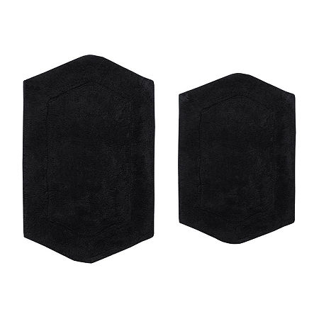 Home Weavers Waterford 2-Pc. Bath Rug Set - Black