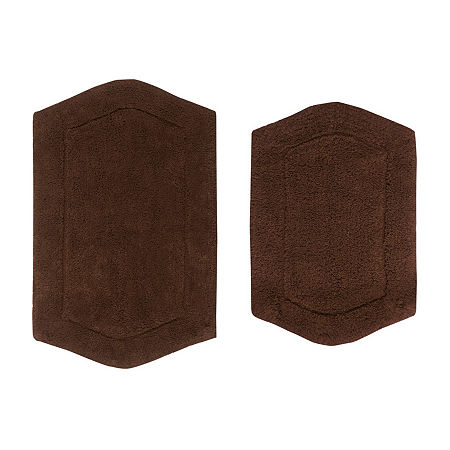 Home Weavers Waterford 2-Pc. Bath Rug Set - Chocolate