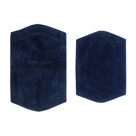 Home Weavers Waterford 2-Pc. Bath Rug Set - Navy Blue