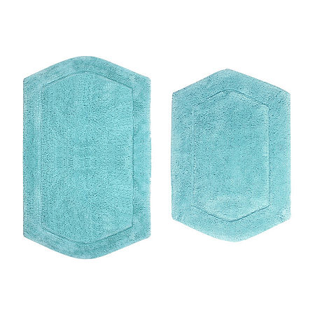 Home Weavers Waterford 2-Pc. Bath Rug Set - Turquoise