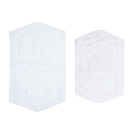 Home Weavers Waterford 2-Pc. Bath Rug Set - White