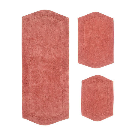 Home Weavers Waterford 3-Pc. Bath Rug Set - Coral
