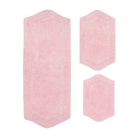 Home Weavers Waterford 3-Pc. Bath Rug Set - Pink