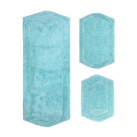 Home Weavers Waterford 3-Pc. Bath Rug Set - Turquoise