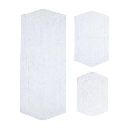 Home Weavers Waterford 3-Pc. Bath Rug Set - White