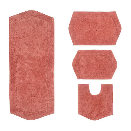 Home Weavers Waterford 4-Pc. Bath Rug Set - Coral