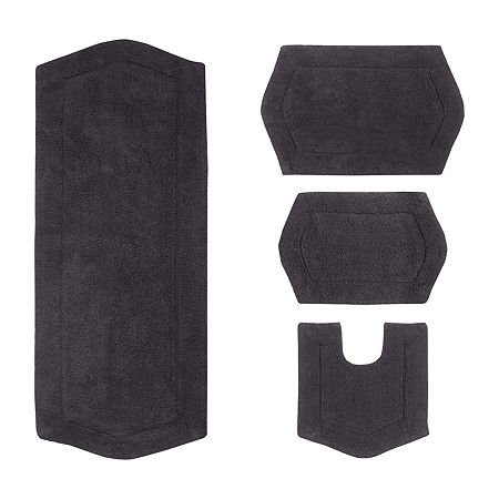 Home Weavers Waterford 4-Pc. Bath Rug Set - Grey