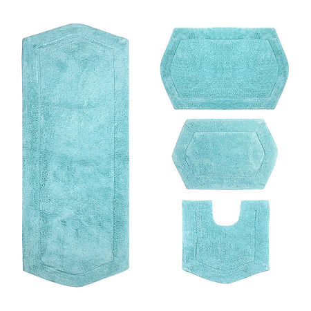 Home Weavers Waterford 4-Pc. Bath Rug Set - Turquoise