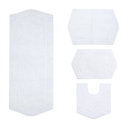 Home Weavers Waterford 4-Pc. Bath Rug Set - White