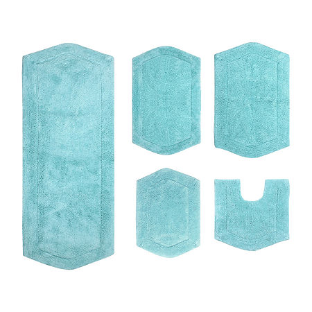 Home Weavers Waterford 5-Pc. Bath Rug Set - Turquoise
