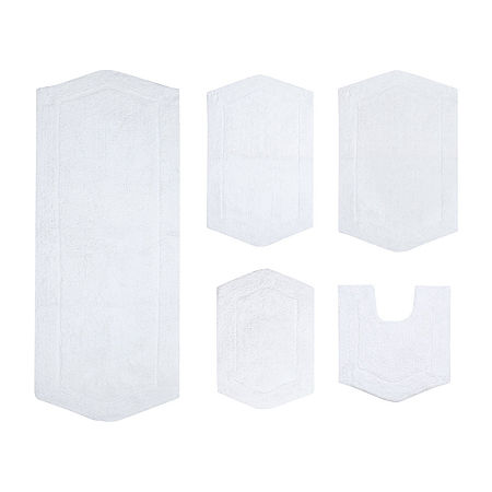 Home Weavers Waterford 5-Pc. Bath Rug Set - White