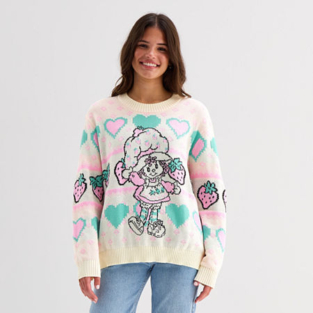 Click here for Juniors Strawberry Shortake Sweater Womens Crew Ne... prices