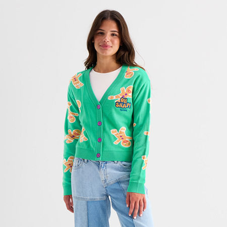 Click here for Shreck Ginger Bread Man Cardigan Womens Long Sleev... prices