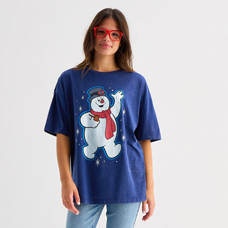 Click here for Frosty Oversized Tee Womens Juniors Crew Neck Shor... prices