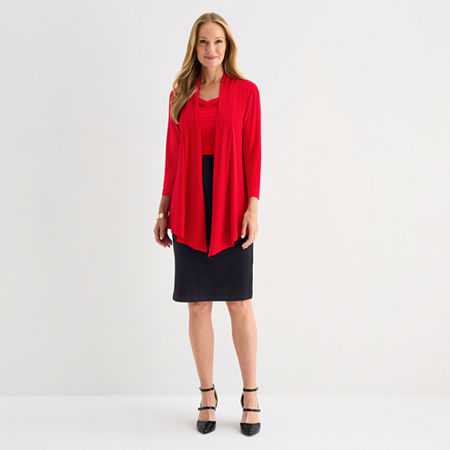 Click here for Womens Connected Apparel 3/4 Sleeve Color Block Ja... prices
