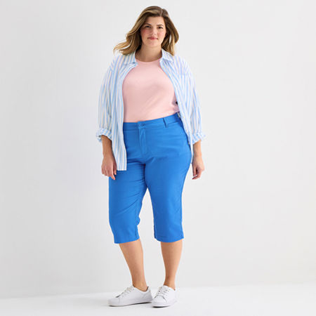 Click here for St. Johns Bay Womens Plus High Rise Capri Pant  26... prices