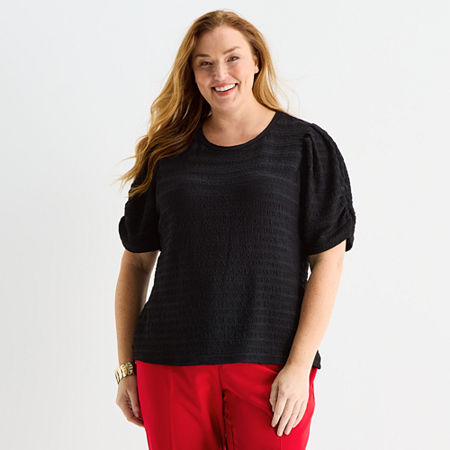 Click here for Liz Claiborne Womens Plus Crew Neck Elbow Sleeve B... prices