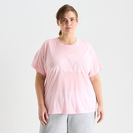 Click here for adidas Womens Plus Crew Neck Short Sleeve Active T... prices