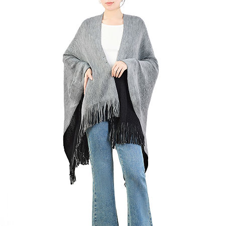 Click here for Karla Hanson Rvsb Knit Shawl Womens Poncho  One Si... prices