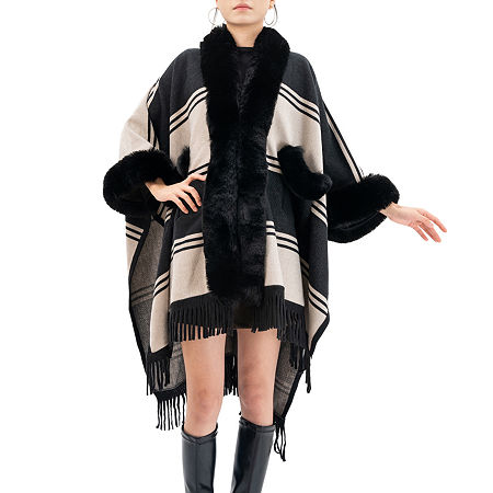 Click here for Karla Hanson Soft Ruana Womens Striped Poncho  One... prices