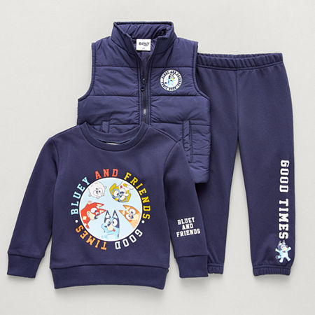 Click here for Happy Threads Toddler Boys Bluey 3-pc. Pant Set  4... prices