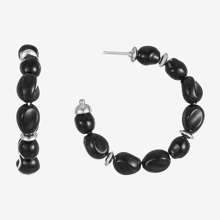 Click here for Mixit Silver Tone Womens 42mm Hypoallergenic Hoop... prices