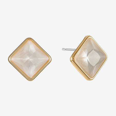 Click here for Monet Jewelry Glass 11mm Square Stud Earrings  One... prices