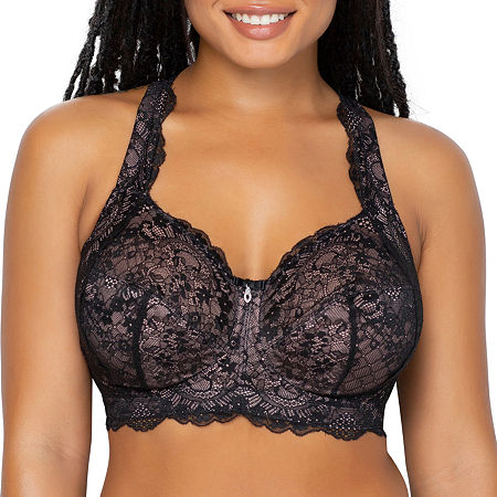 Click here for Curvy Couture Luxe Lace Wireless Bra-1320  H  Blac... prices