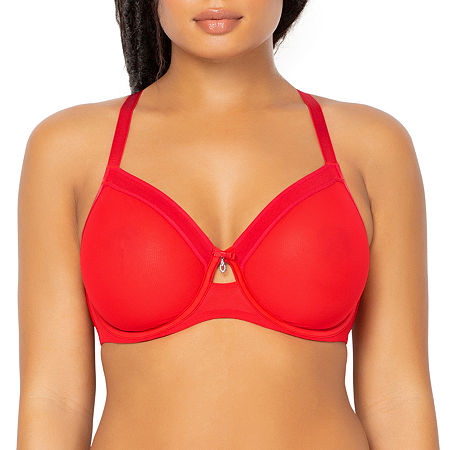 Click here for Curvy Couture Sheer Mesh Unlined Underwire Bra-131... prices