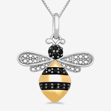 Click here for Bee Womens 1/10 CT. T.W. Natural Black Diamond 14K... prices