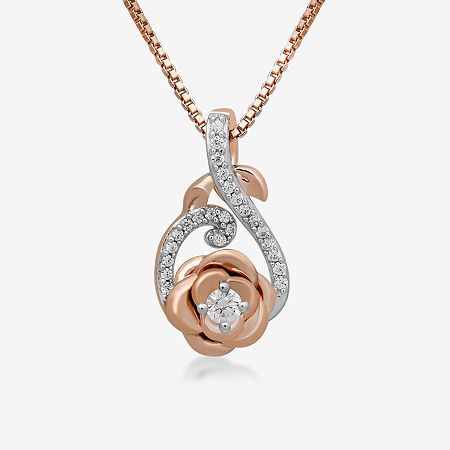 Click here for Enchanted Disney Fine Jewelry Womens 1/10 CT. T.W.... prices