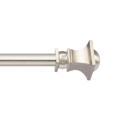 Deco Window Half Round 3/4 IN Curtain Rod, Color: Satin Silver - JCPenney