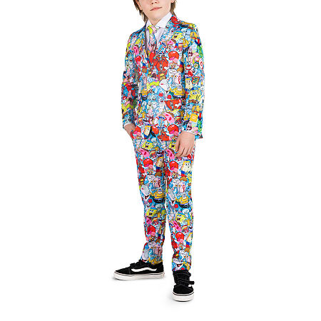 OppoSuits Toddler and Little Boys SpongeBob Frenzy Slim Fit Suit Set - Miscellaneous