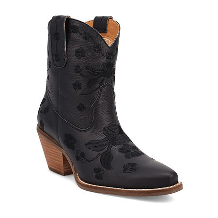 Click here for Dingo Womens Sweetheart Leather Bootie - Black prices