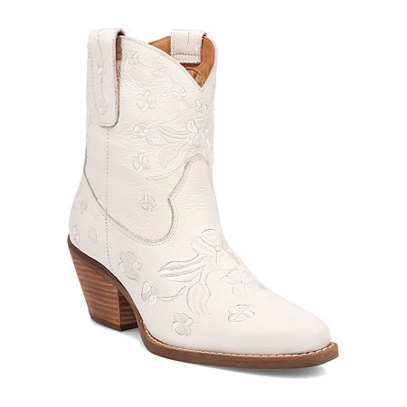 Click here for Dingo Womens Sweetheart Leather Bootie - White prices