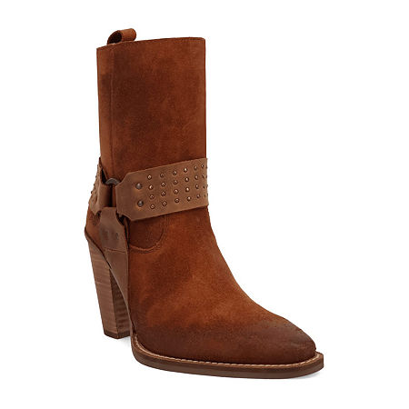 Click here for Dingo Womens Songbird Suede Stacked Heel Cowboy Bo... prices