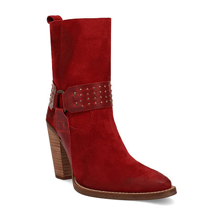 Click here for Dingo Womens Songbird Suede Stacked Heel Cowboy Bo... prices