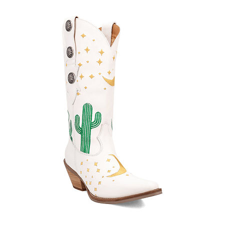 Click here for Dingo Womens Pachita Leather Stacked Heel Cowboy B... prices